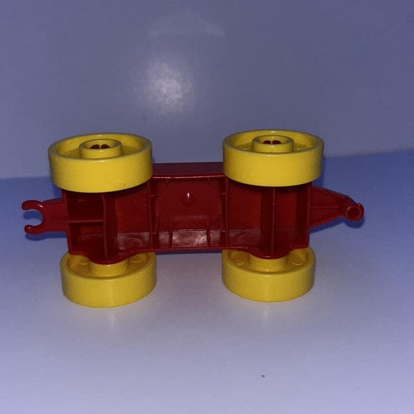 Toys | Lego Duplo 2312 Red 2x6 Car Base With Hitches Yellow Wheels 5 ...